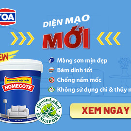 SƠN NƯỚC HOMECOTE NỘI THẤT CHÍNH THỨC RA MẮT DIỆN MẠO MỚI TOA PAINT VIETNAM